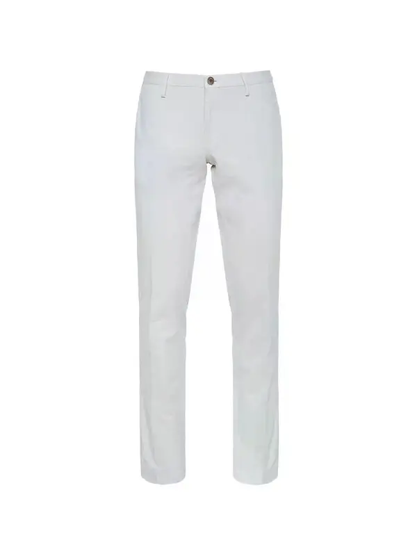 BOSS Logo-plaque Slim-fit Trousers - White