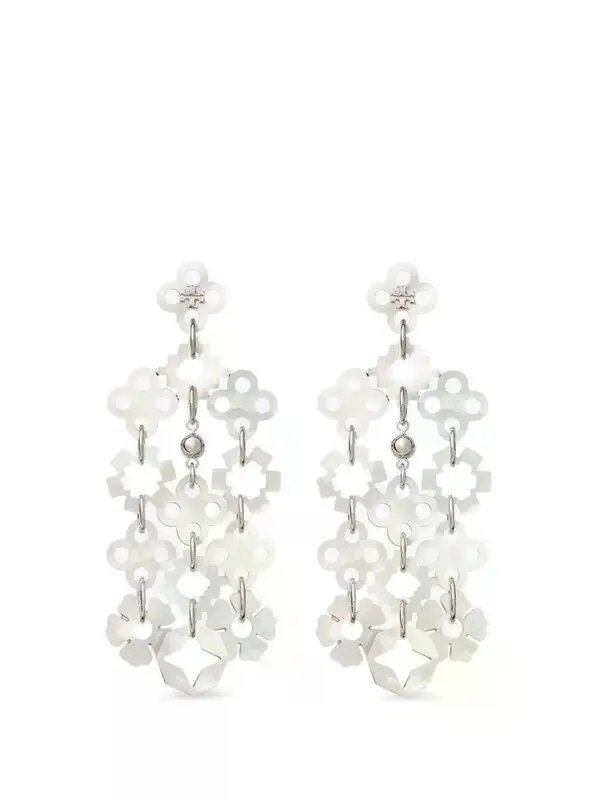 Tory Burch Forget Me Not Chandelier Earrings - Silver