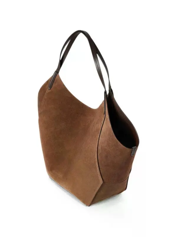 Brunello Cucinelli Reversible Duo Shopper In Lizard-effect Calfskin - Brown