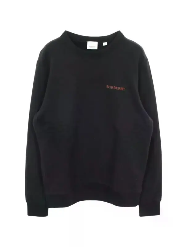 Burberry Embroidered Crewneck Sweatshirt - Black