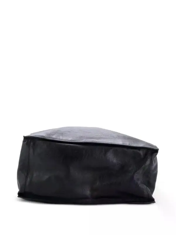 Saint Laurent Rive Gauche Leather Tall Tote Bag - Black