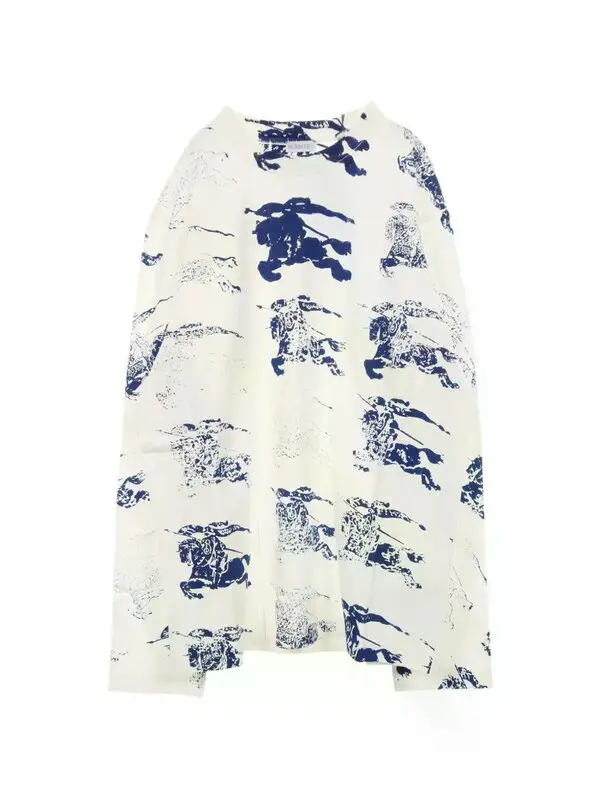 Burberry Graphic-print Long-sleeve T-shirt - White