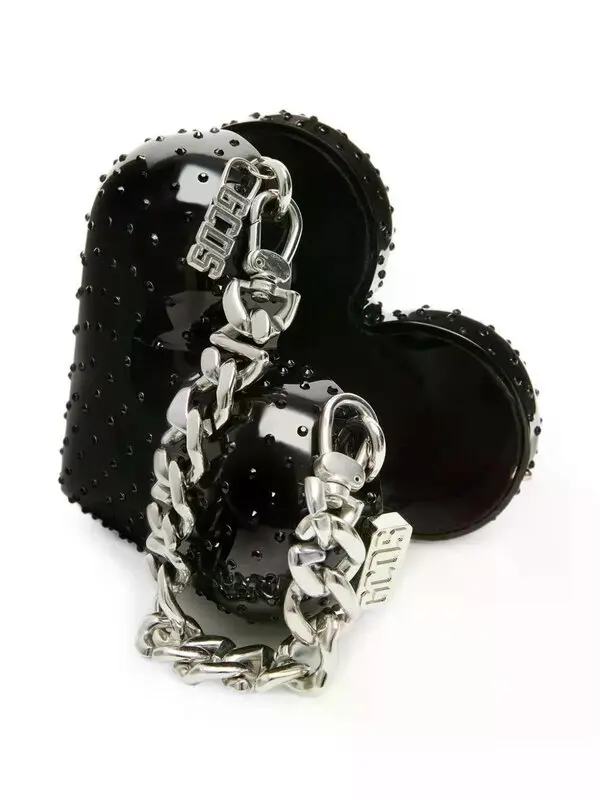 Gcds Crystal-embellished Heart Mini Bag