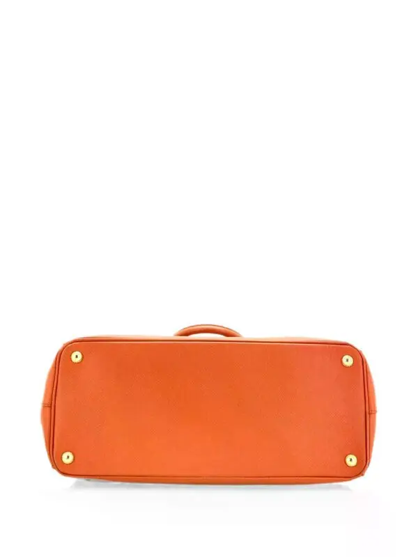 Prada Saffiano Leather Large Tote Bag - Orange