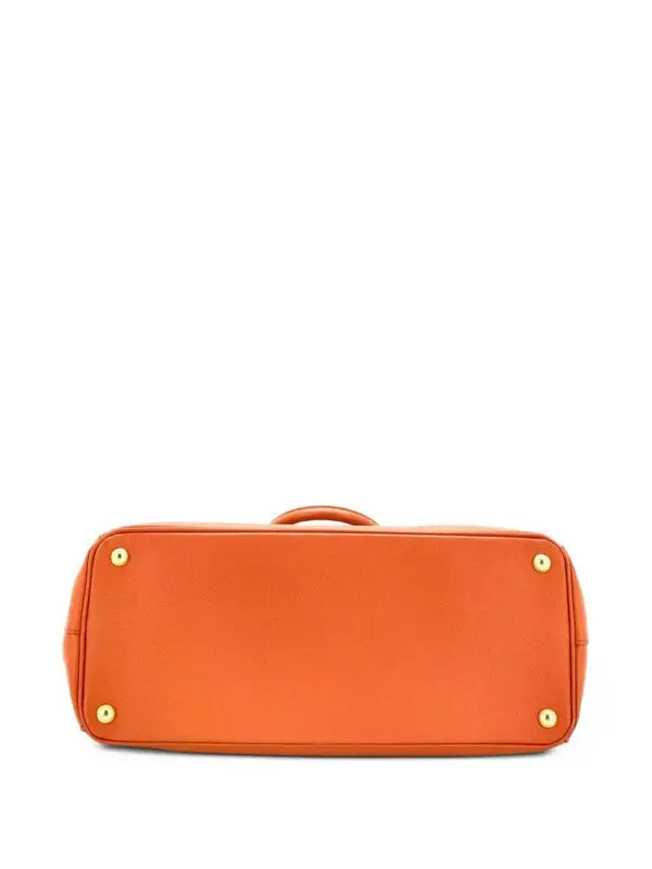 Prada Saffiano Leather Large Tote Bag - Orange