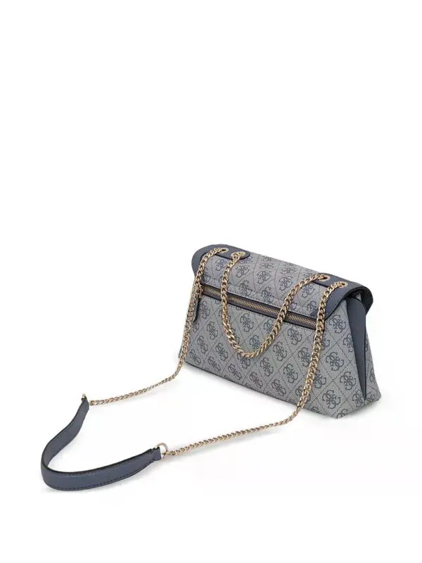 Guess Lindsey Monogram Chain-link Crossbody Bag - Blue