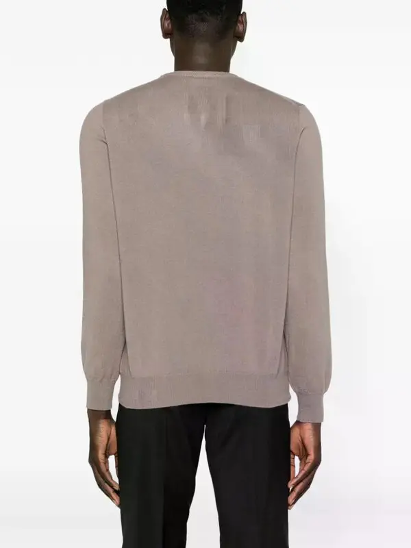 Colombo Ribbed-trim Crew-neck Sweater