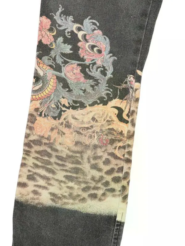 Roberto Cavalli 2000s Leopard-print Jeans