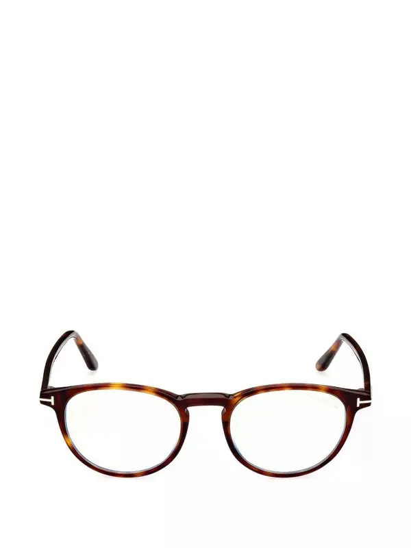 TOM FORD Round Frame Glasses - Brown