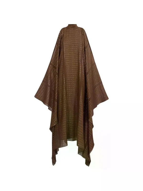 TALLER MARMO Agadez Striped Kaftan Dress - Brown