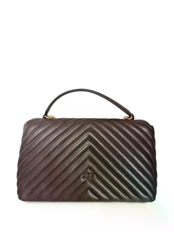 Pinko Love Lady Puff Chevron-quilted Shoulder Bag - Brown