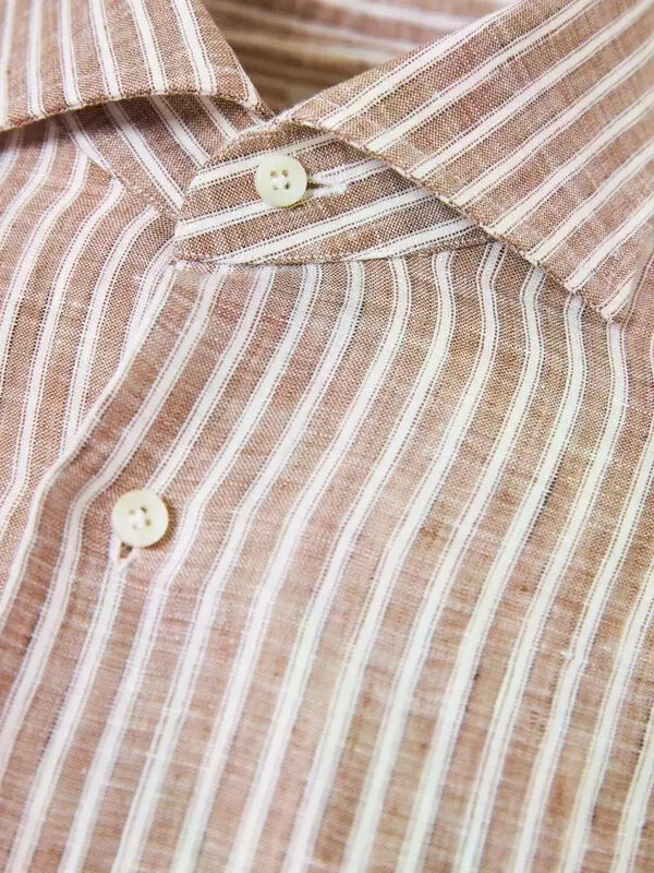 ALESSANDRO GHERARDI Striped-pattern Long-sleeve Shirt