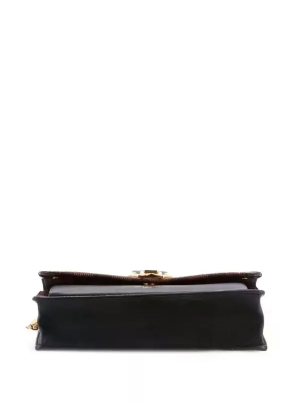 LOUIS VUITTON Vavin Chain Wallet Nm Damier With Leather Crossbody Bag - Black