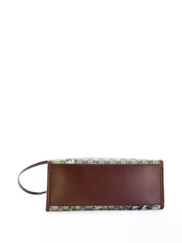 Gucci Gg Coated Canvas And Leather Small Tote Bag - Brown