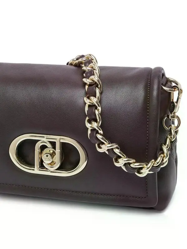 Liu Jo Medium Lapuffy Quilted Shoulder Bag With Chain Strap - Brown