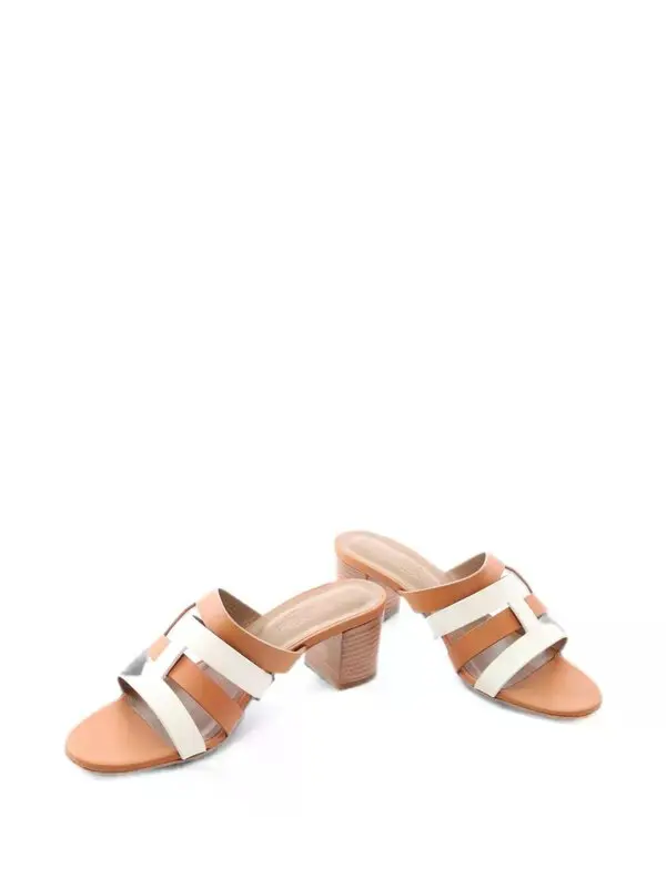 Hermès 2000s Amica Leather Sandals - Brown