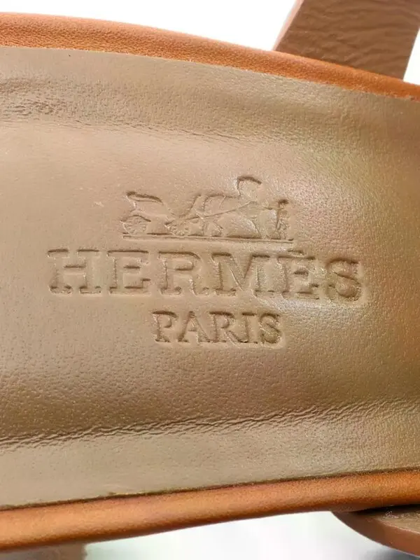 Hermès 2000s Amica Leather Sandals