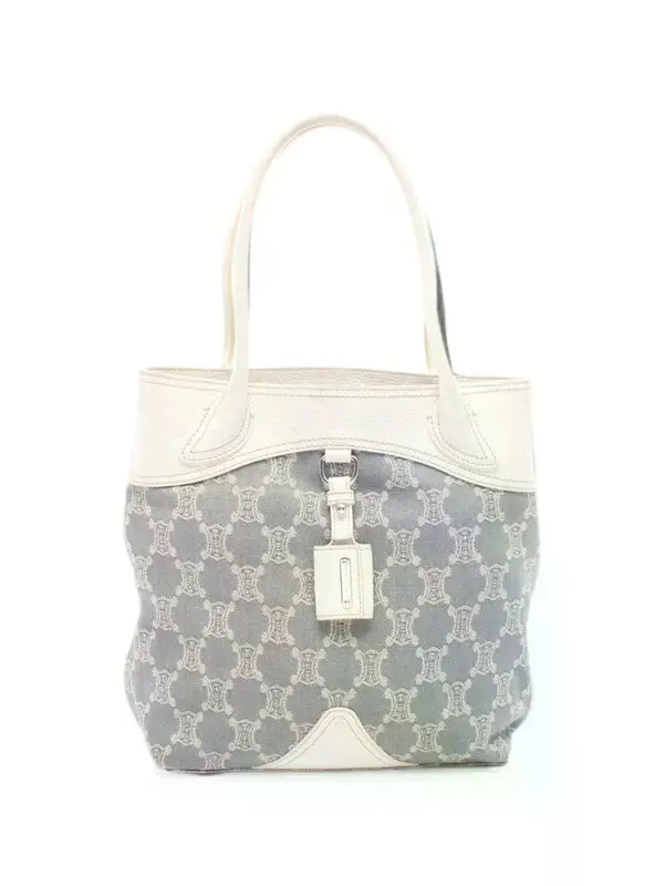 Celine 2000s Paris Macadam Tote Bag - Blue