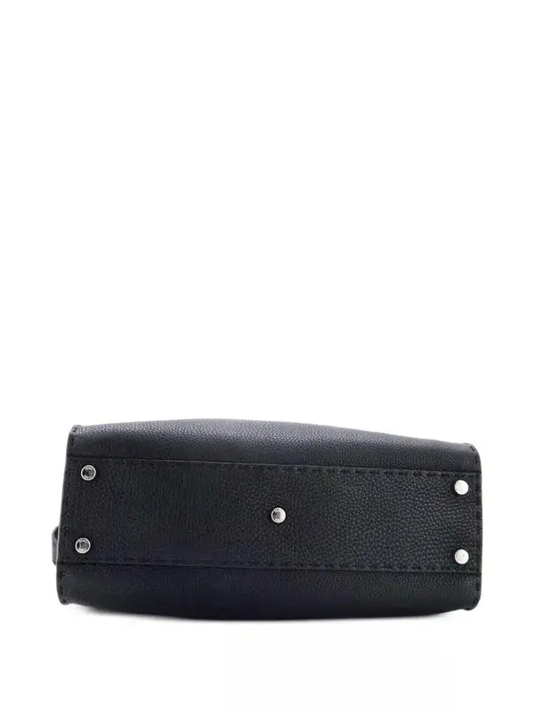 Fendi Selleria Peekaboo Rigid Leather Satchel - Black