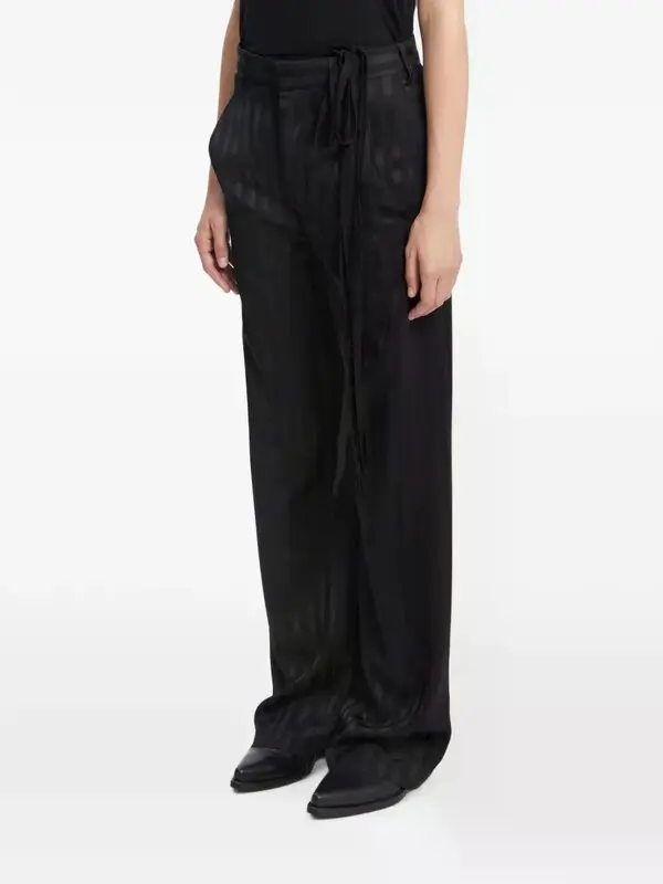 ANN DEMEULEMEESTER Anneke Striped Satin Trousers