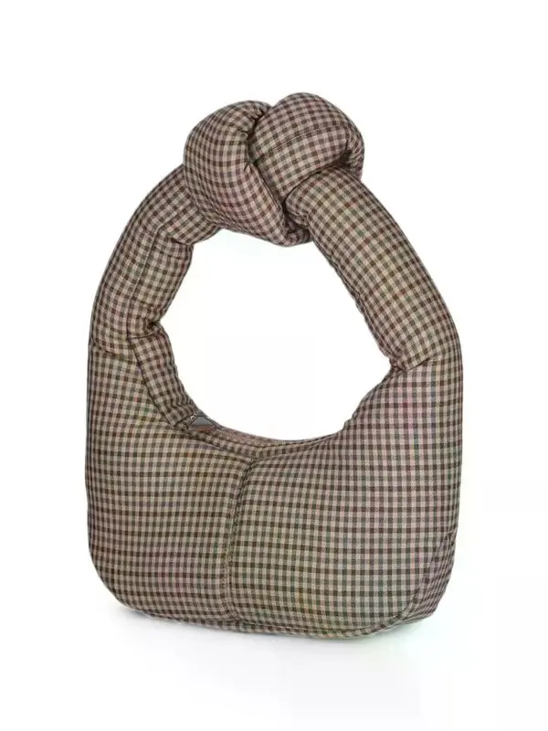 A.W.A.K.E. Mode Mia Knotted Gingham Shoulder Bag