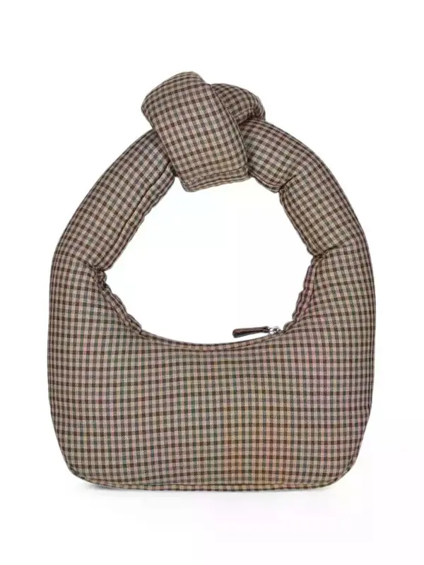 A.W.A.K.E. Mode Mia Knotted Gingham Shoulder Bag