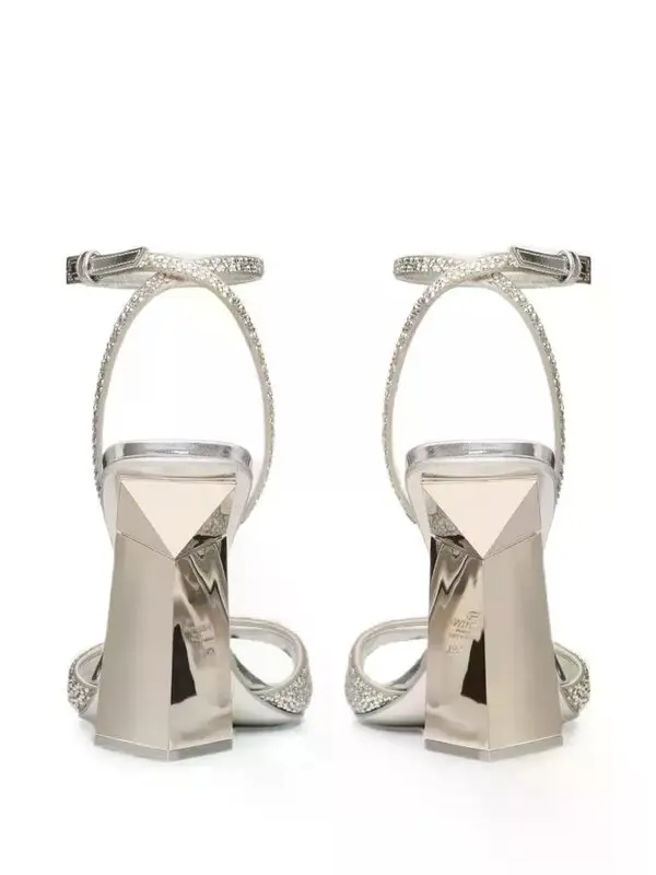 Valentino Garavani Crystal-embellished Rockstud-heel Sandals