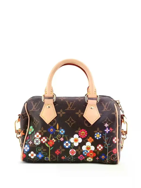 LOUIS VUITTON X Takashi Murakami Speedy Bandouliere Bag Monogram Canvas Flowers - Brown