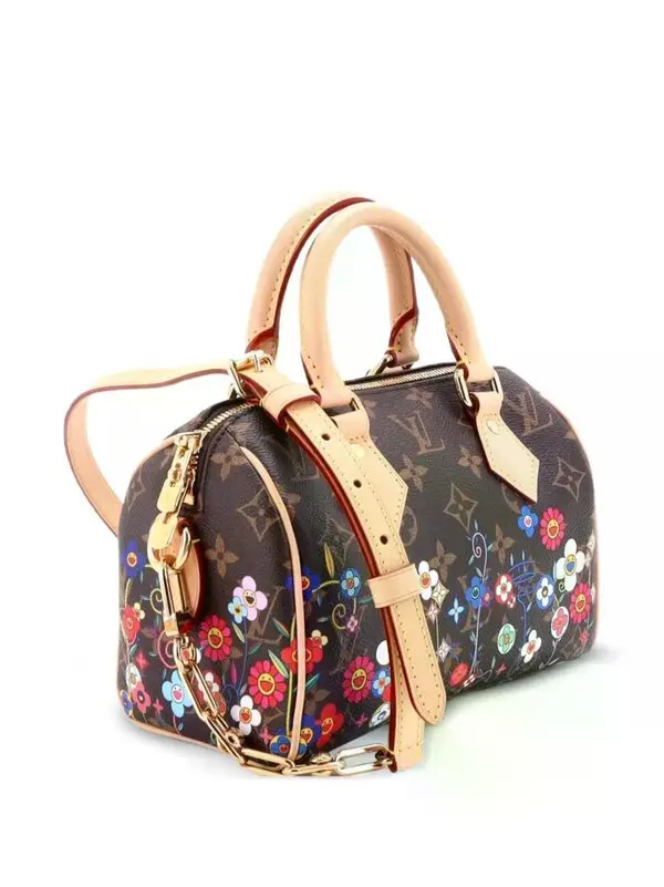 LOUIS VUITTON X Takashi Murakami Speedy Bandouliere Bag Monogram Canvas Flowers - Brown