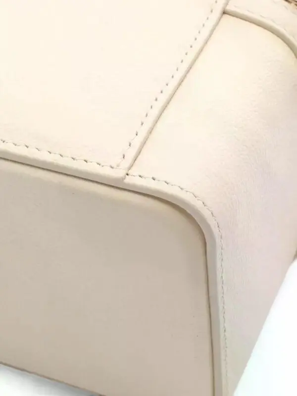 BVLGARI Ivory Leather Serpenti Mini Tote Bag
