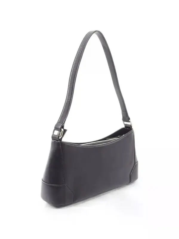 Burberry Embossed Logo Shoulder Bag - Black