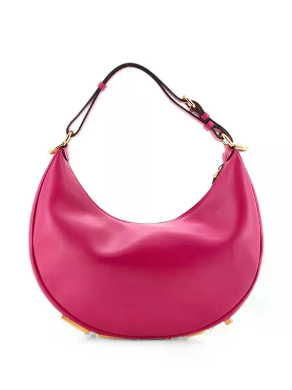 Fendi Fendigraphy Bag Leather Small Hobo Bag