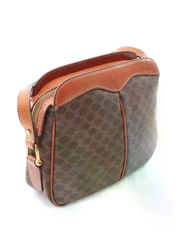 Celine 2000s Macadam Cross Body Bag - Brown