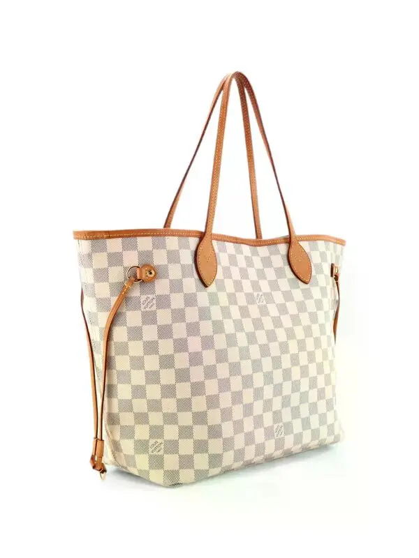 LOUIS VUITTON Damier Mm Tote Bag - White