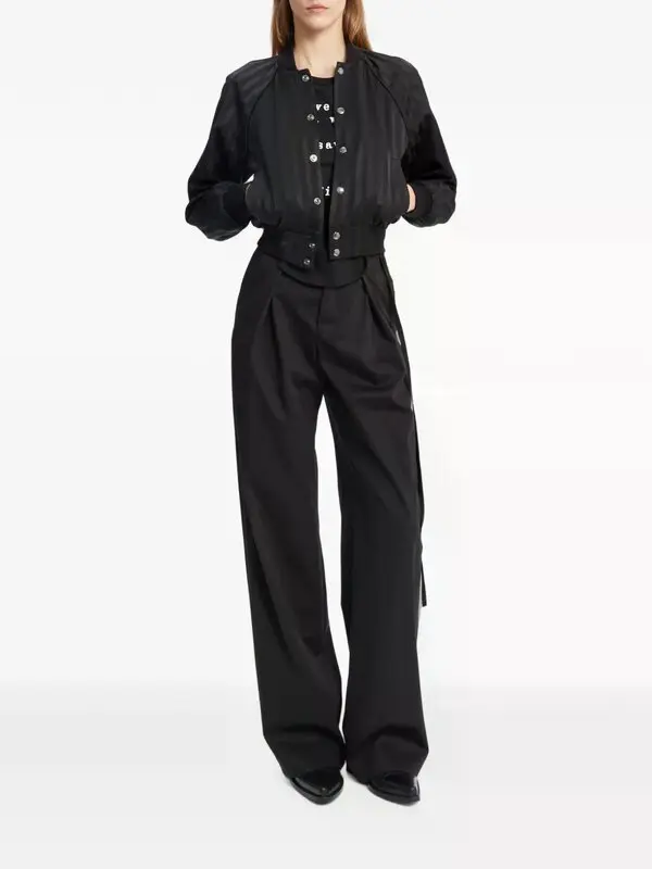 ANN DEMEULEMEESTER Arya Striped Bomber Jacket - Black
