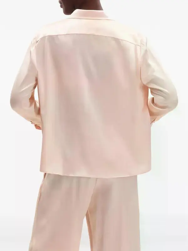 ERES Pleated Silk Satin Wide Leg Trousers