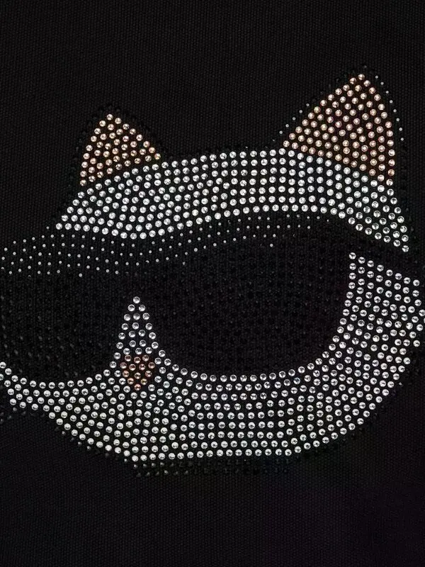 Karl Lagerfeld Ikon Choupette Rhinestone Shopper Bag