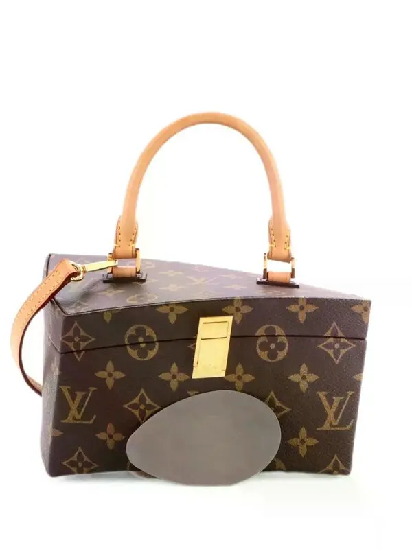 LOUIS VUITTON Frank Gehry Twisted Box Bag Monogram Canvas Satchel - Brown
