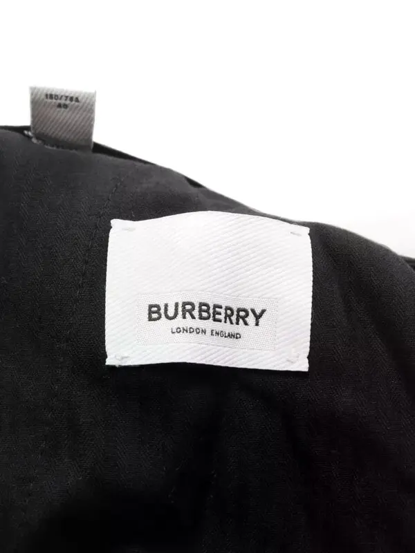 Burberry Belted Tailored Trousers - Black
