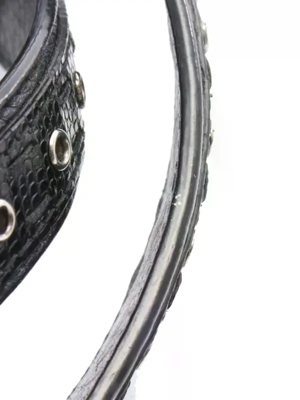 Dior Eyelet Lizard-embossed Leather Shoulder Bag