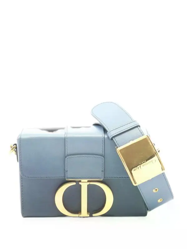 Dior 30 Montaigne Box Leather Crossbody Bag - Blue