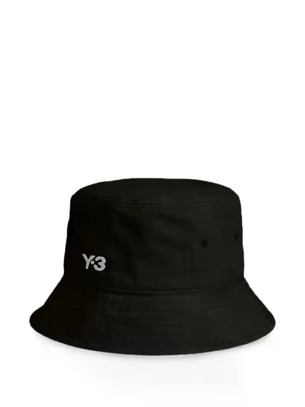 Y3 Logo-embroidered Bucket Hat - Black