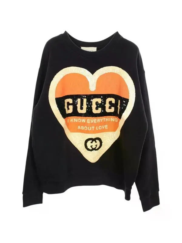 Gucci 2000s Logo-print Sweatshirt - Black