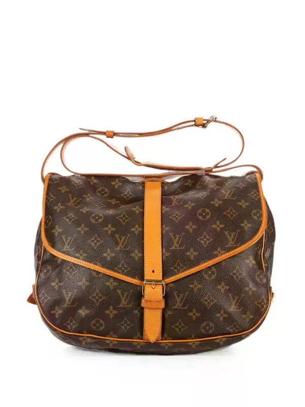 LOUIS VUITTON 1993 Gm Saumur Monogram Canvas Shoulder Bag - Brown