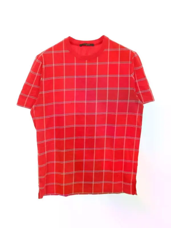LOUIS VUITTON 2000s Check T-shirt - Red