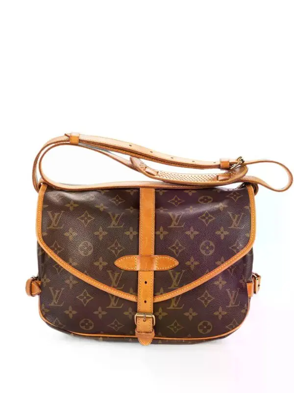 LOUIS VUITTON 1996 Pm Saumur Monogram Canvas Shoulder Bag