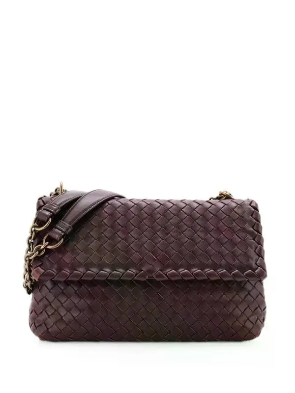 Bottega Veneta Olimpia Intrecciato Nappa Small Crossbody Bag - Brown