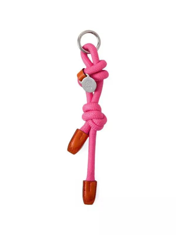 Mulberry Knotted Rope Keyring - Pink