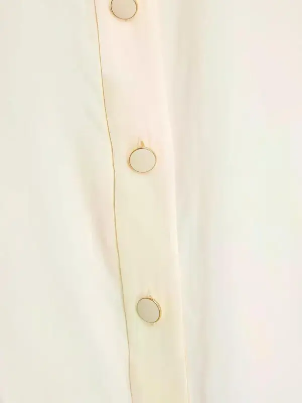 Zimmermann Floral-appliqué Crepe De Chine Shirt - Neutrals