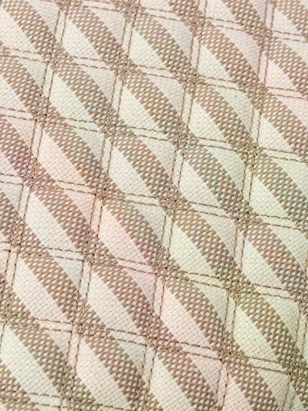 Guess Quilted Striped Tote Bag With Chain Strap